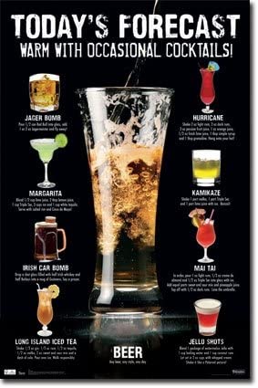 Cocktail Recipes - Drinking Poster (22.5 x 34 inches) – Imaginus Posters