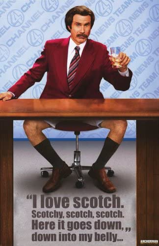 Anchorman – I Love Scotch – Affiche de film (24 x 36 pouces) – Imaginus Posters