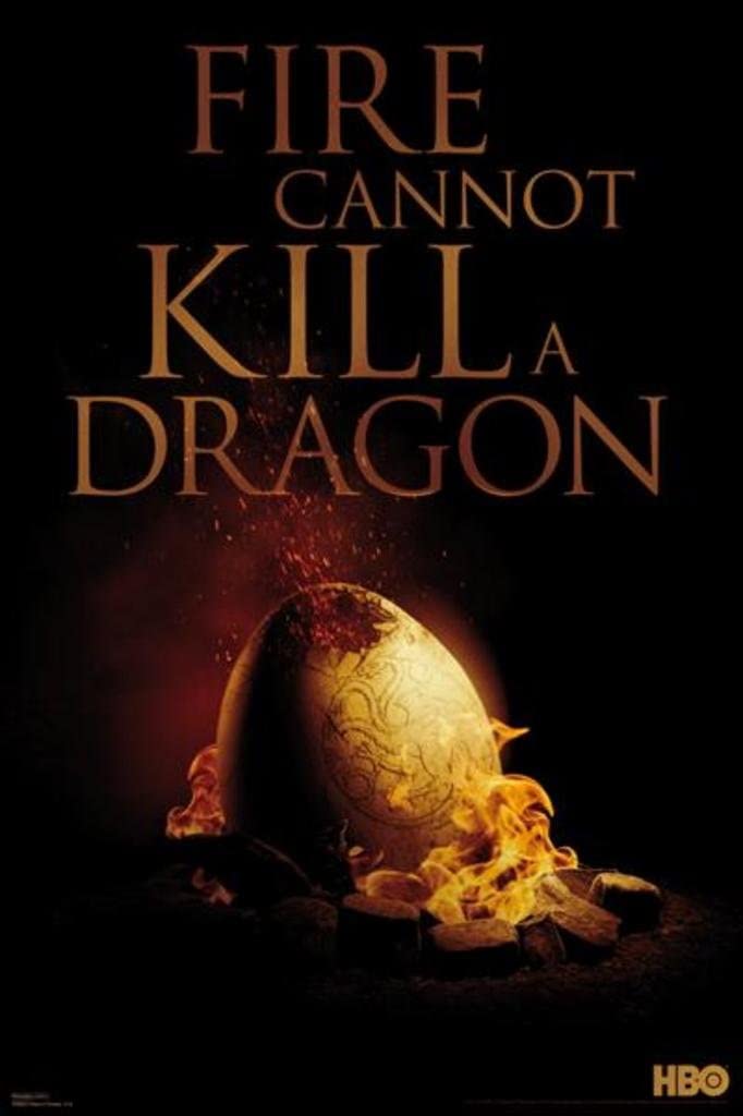 Game of Thrones - Fire Cannot Kill a Dragon - TV Poster (24 x 36 inche – Imaginus Posters