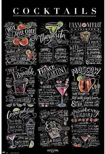 Cocktail Recipes - Drinking Poster (24 x 36 inches) – Imaginus Posters
