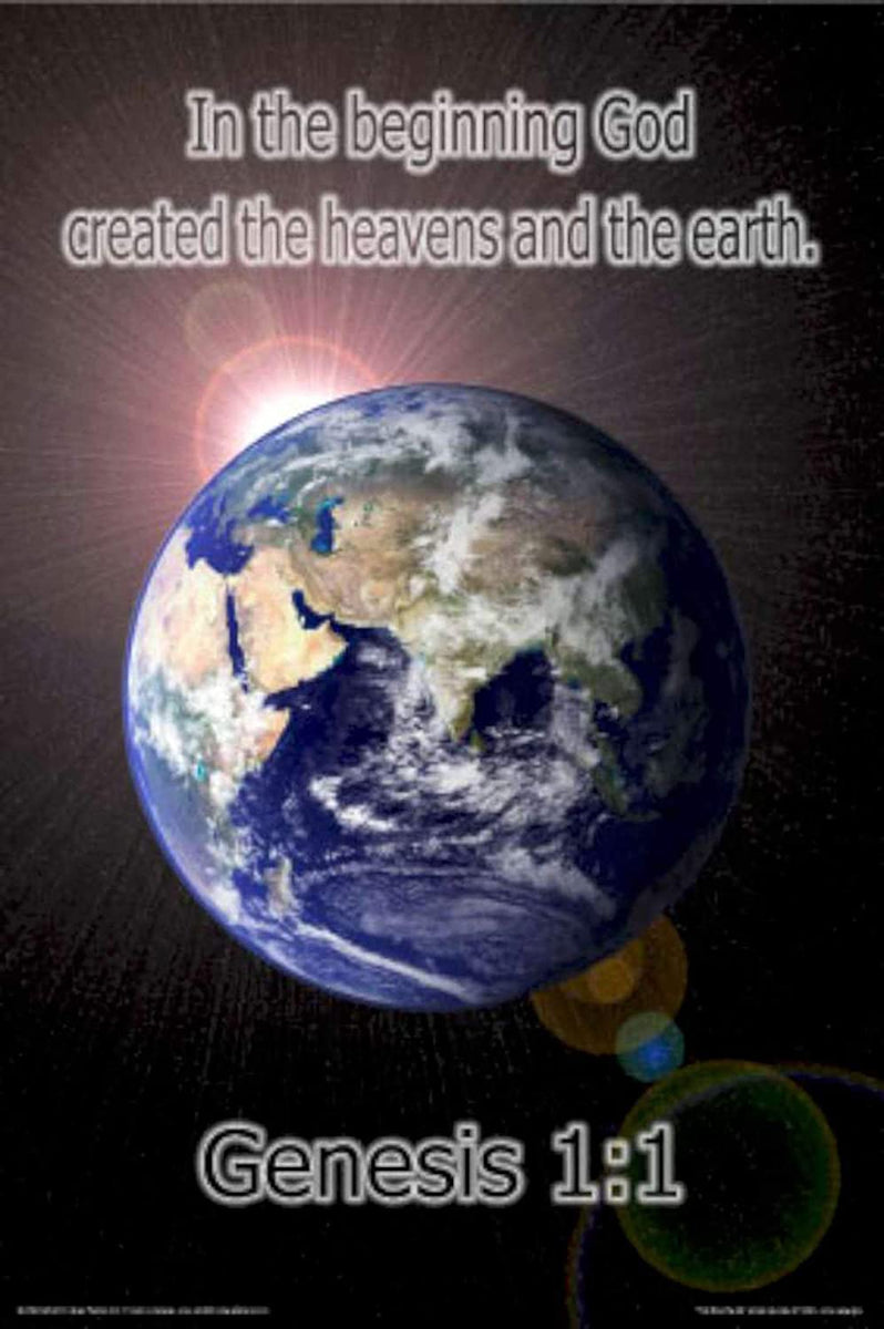 Genesis - In the Beginning - Religious Motivational Poster (24 x 36 in ...