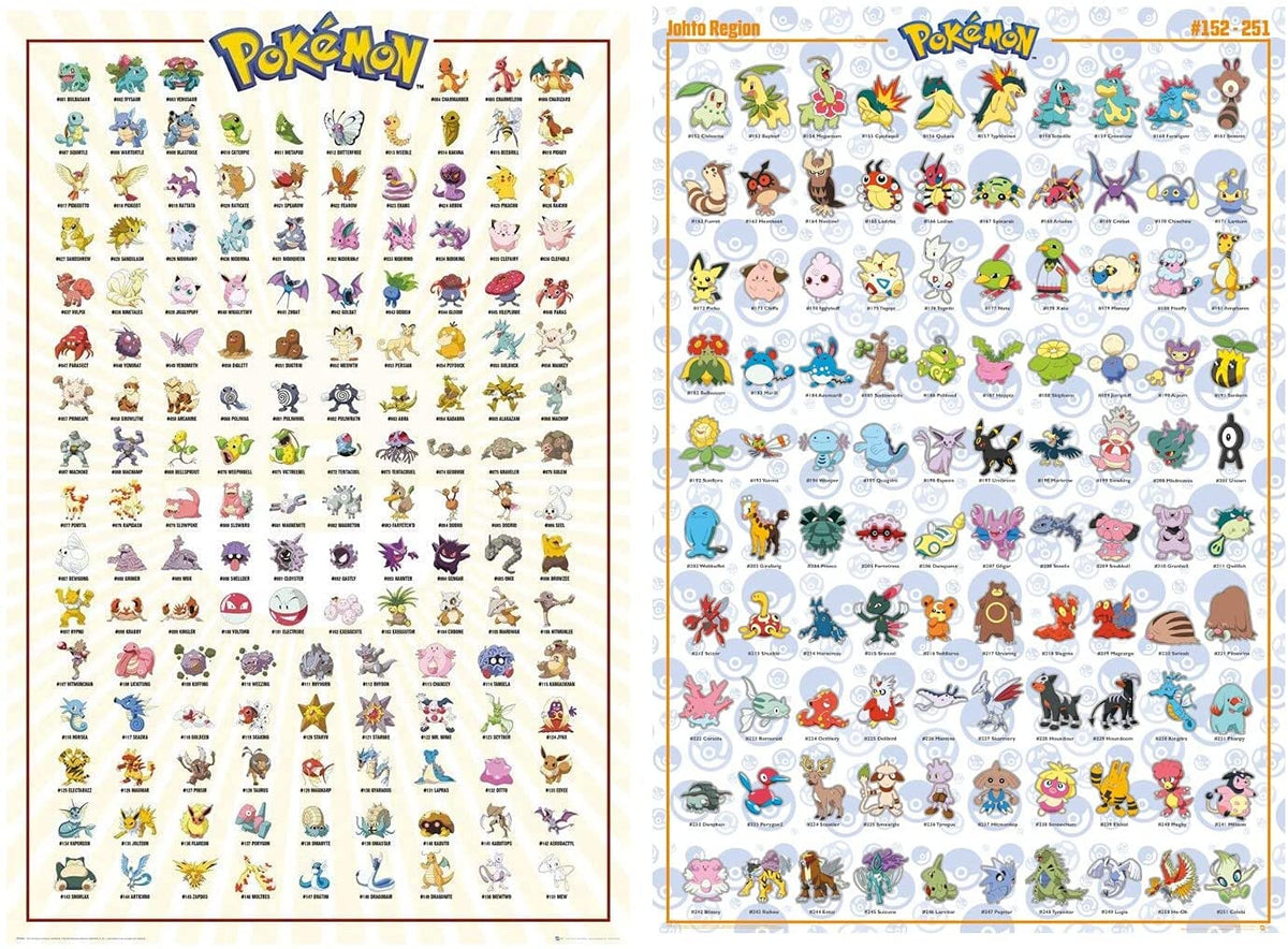 Set of 2 - Pokemon Anime Posters (24 x 36 inches) – Imaginus Posters