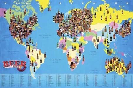 World Map of Alcohol - Drinking Poster (24 x 36 inches) – Imaginus Posters