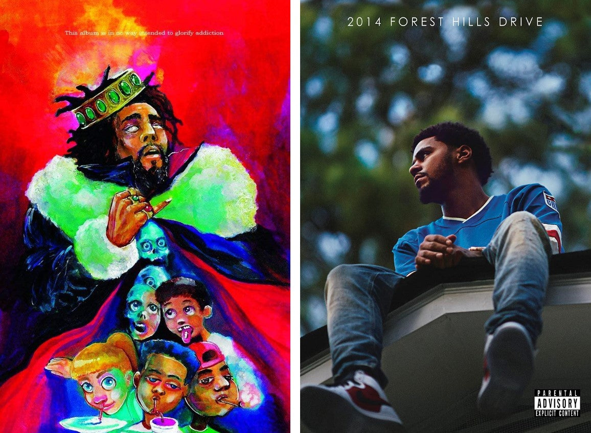 Set of 2 - J Cole Hip Hop Posters (24 x 36 inches) – Imaginus Posters