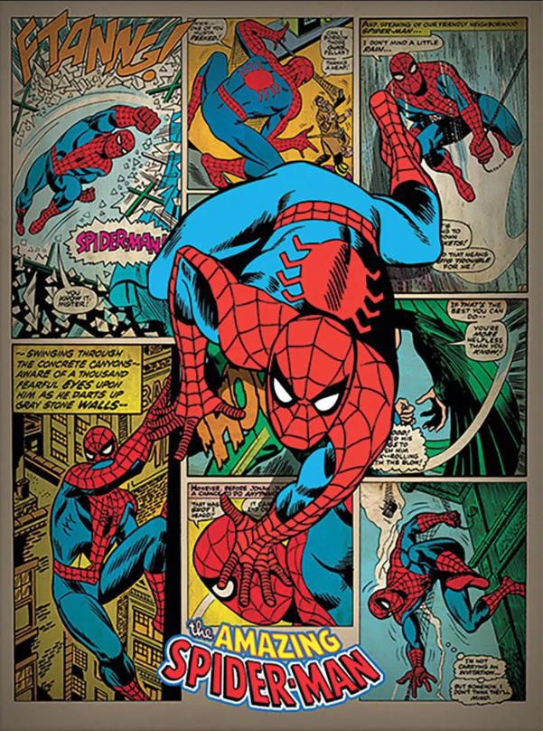 Spiderman Retro - Comic Poster (30 x 40 cm) – Imaginus Posters