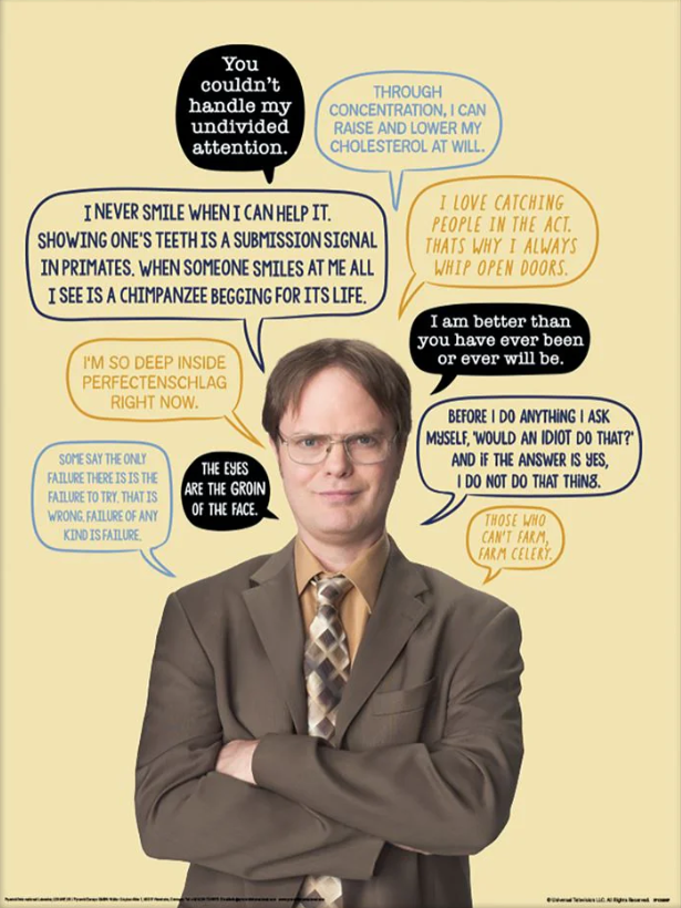 The Office - Dwight - Quotes (30 x 40 cm) – Imaginus Posters