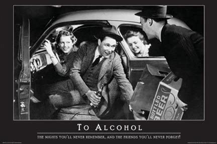 To Alcohol - Motivational Drinking Poster (24 x 36 inches) – Imaginus ...
