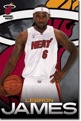 Lebron James - Miami Heat - NBA Basketball Poster (22.5 x 34 inches ...
