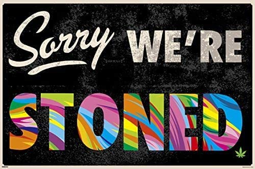 Sorry We're Stoned - Cannabis Humour Poster (24 x 36 inches) – Imaginus ...