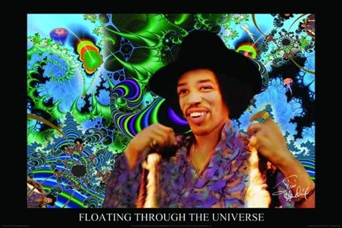 Jimi Hendrix - Floating - Rock Poster (24 x 36 inches) – Imaginus Posters