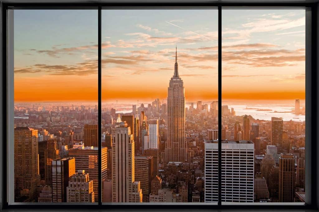 Manhattan Windows - Scenic Travel Poster (24 x 36 inches) – Imaginus ...