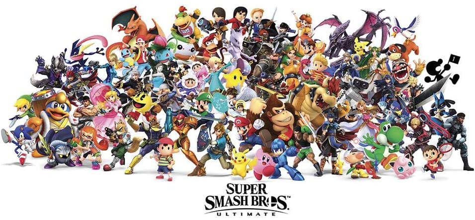 Super Smash Bros Ultimate - Character Collage - Gaming Poster (12 x 24 ...