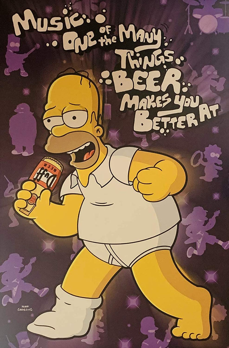 Simpsons - Beer Makes You Better - TV Quote Poster (24 x 36 inches ...