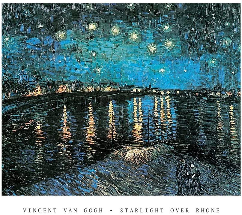 Van Gogh - Starlight Over the Rhone - Fine Art Poster (11 x 14 inches ...