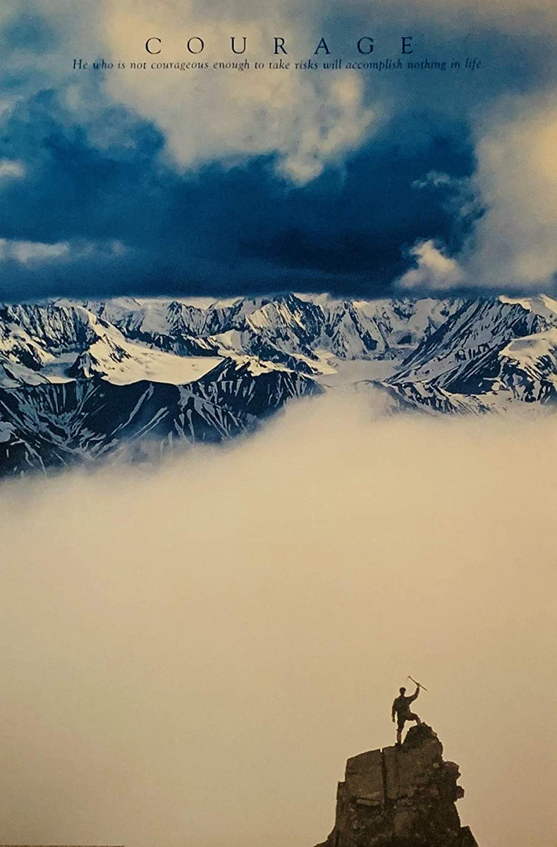 Courage - Scenic Motivational Poster (24 x 36 inches) – Imaginus Posters