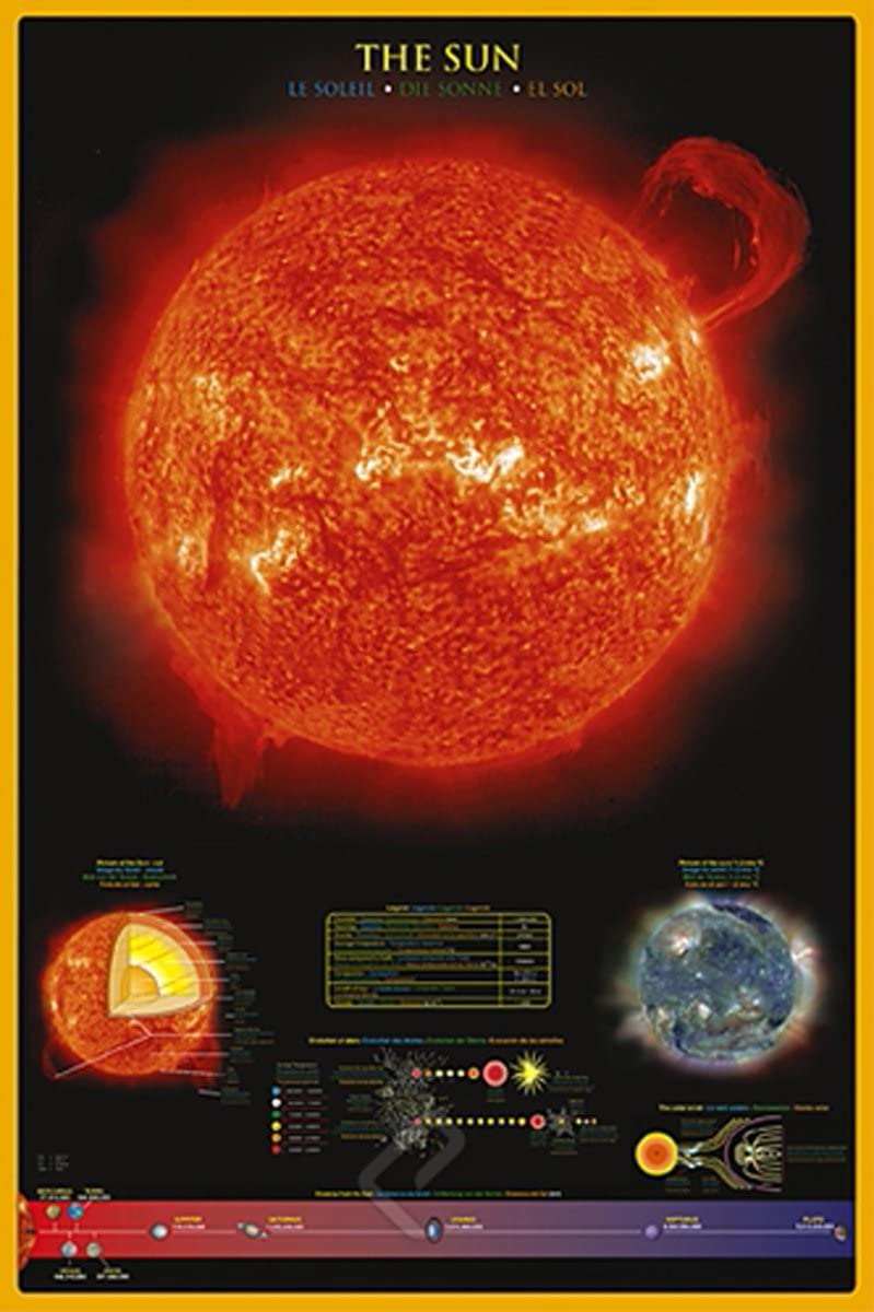 The Sun - Astronomy Poster (24 x 36 inches) – Imaginus Posters