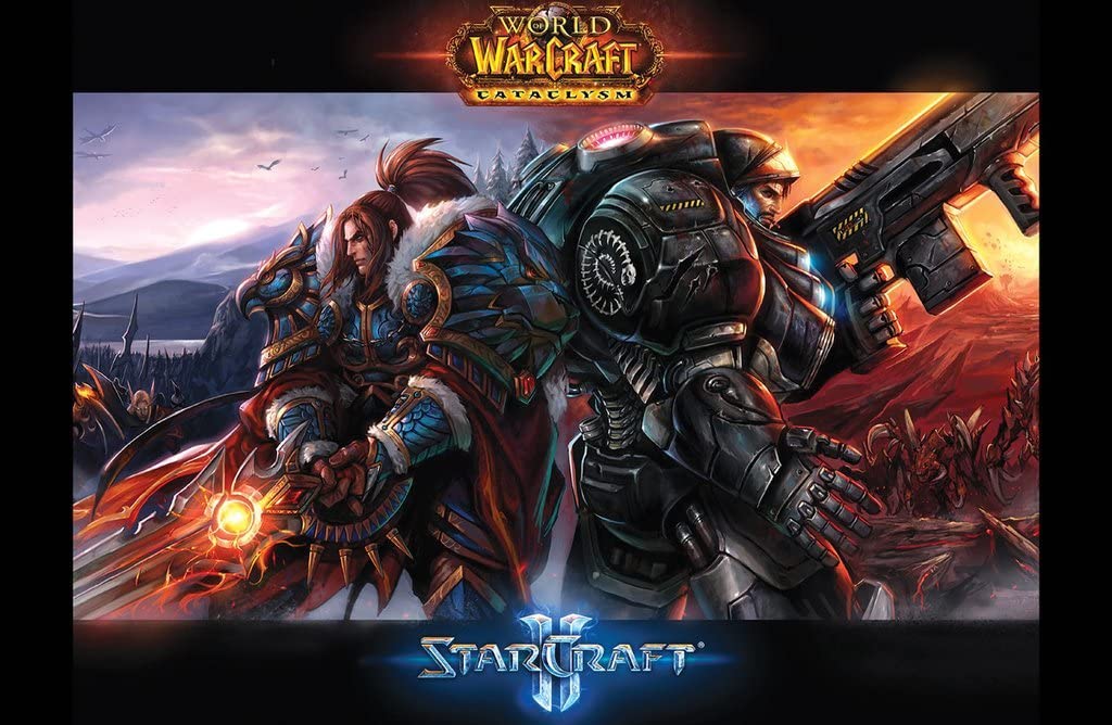 World of Warcraft and Starcraft - Collage - Gaming Poster (11 x 17 inc ...