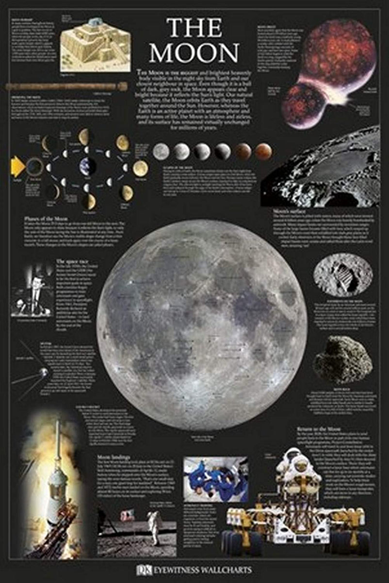 NASA - History of the Moon - Astronomy Poster (24 x 36 inches ...