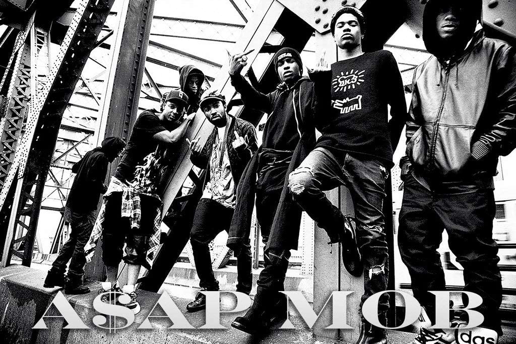ASAP Mob - Black and White Hip Hop Poster (24 x 36 inches) – Imaginus ...