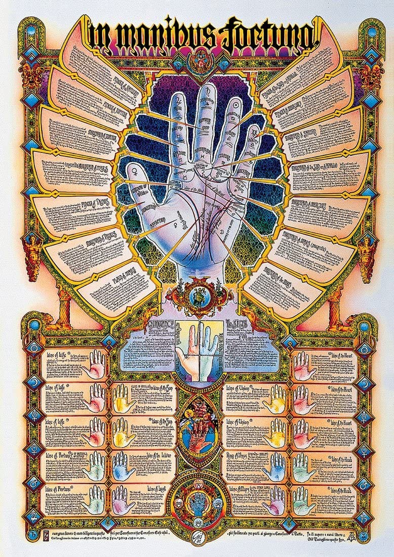 Palmistry Instructional Poster (24 x 36 inches) – Imaginus Posters