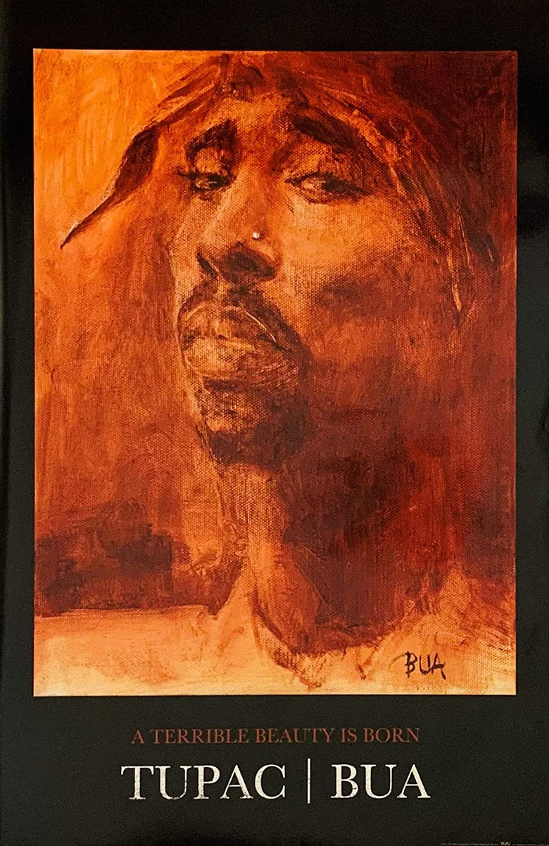 Tupac - Portrait by Justin Bua - Hip Hop Art Poster (24 x 36 inches ...