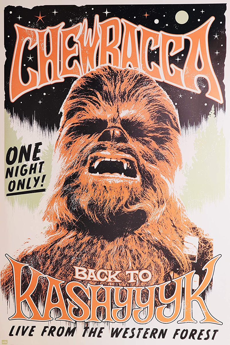 Chewbacca - One Night Only - Star Wars Movie Poster (24 x 36 inches ...