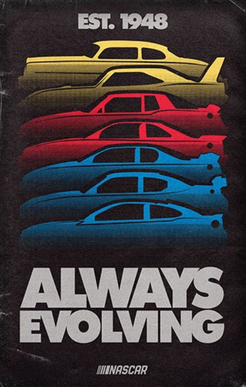 NASCAR - Always Evolving - Car Poster (11 x 17 inches) – Imaginus Posters
