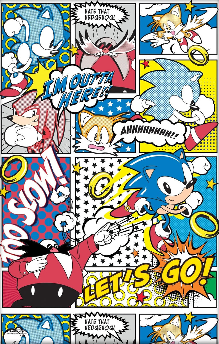 Sonic the Hedgehog - Comic Panels - Gaming Poster (11 x 17 inches ...