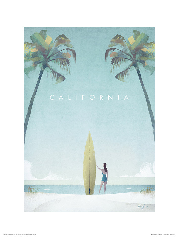 Henry Rivers - California - Contemporary Art Poster (30 x 40 cm ...