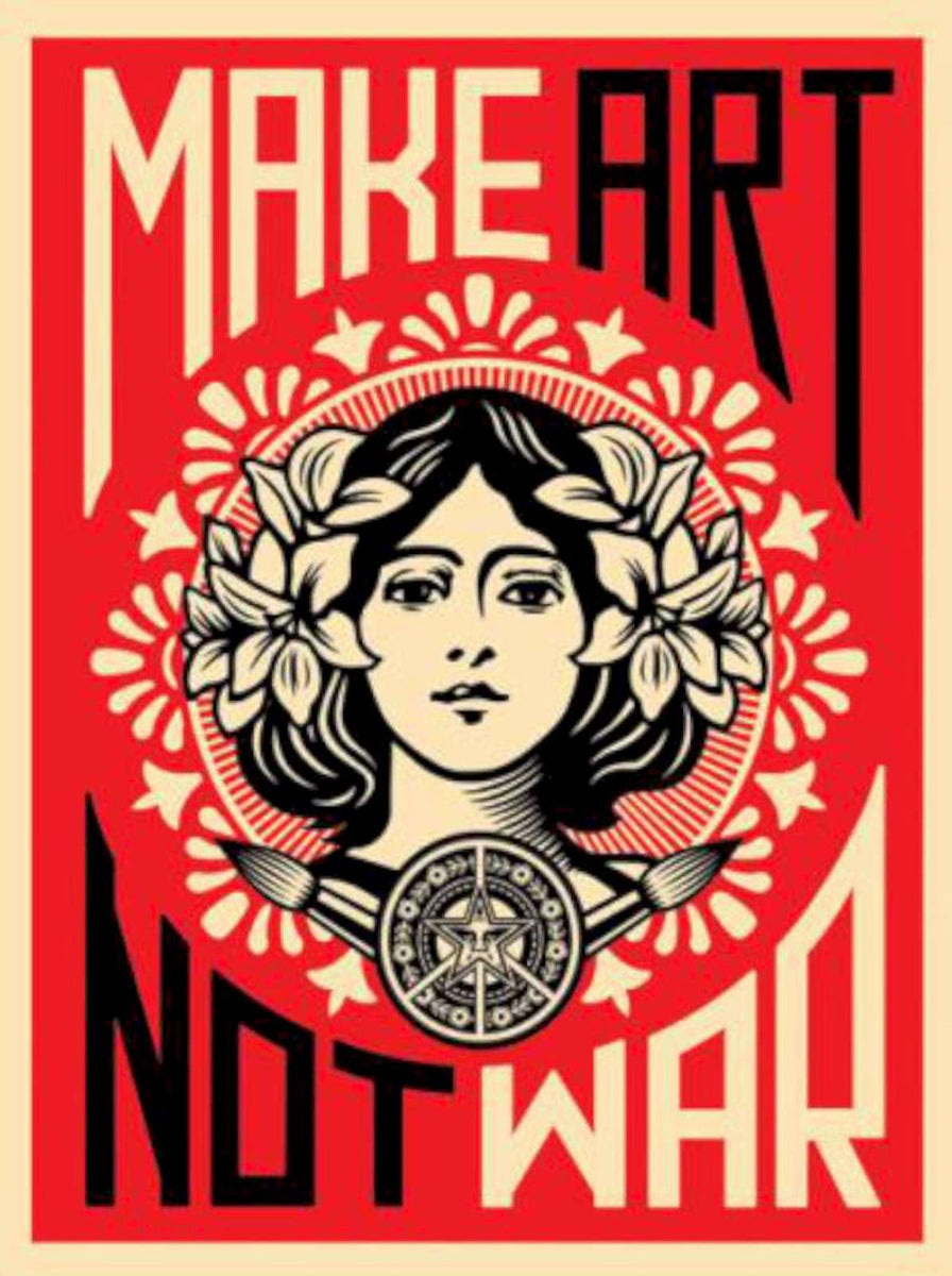 Make Art Not War - Contemporary Art Poster (18 x 24 inches) – Imaginus ...